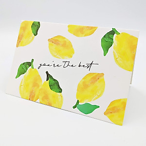 Gooji 4x6 Lemon Thank You Cards (Bulk 36-Pack) Matching Peel-and-Seal White Envelopes Assorted Set Birthday Party, Bridal Shower, Baby Shower, Weddings, Graduation Blank Notes