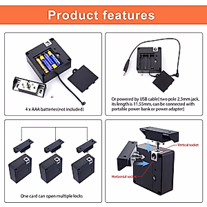 RFID Electronic Cabinet Lock, Smart NFC Drawer Locks, Hidden Card Lock for Wooden Cabinet Cupboard Drawer Furniture