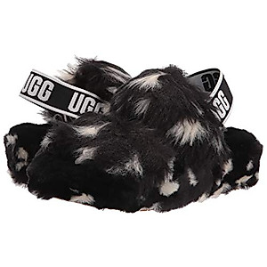 UGG Women's OH Yeah Spots Slipper, Black, 7