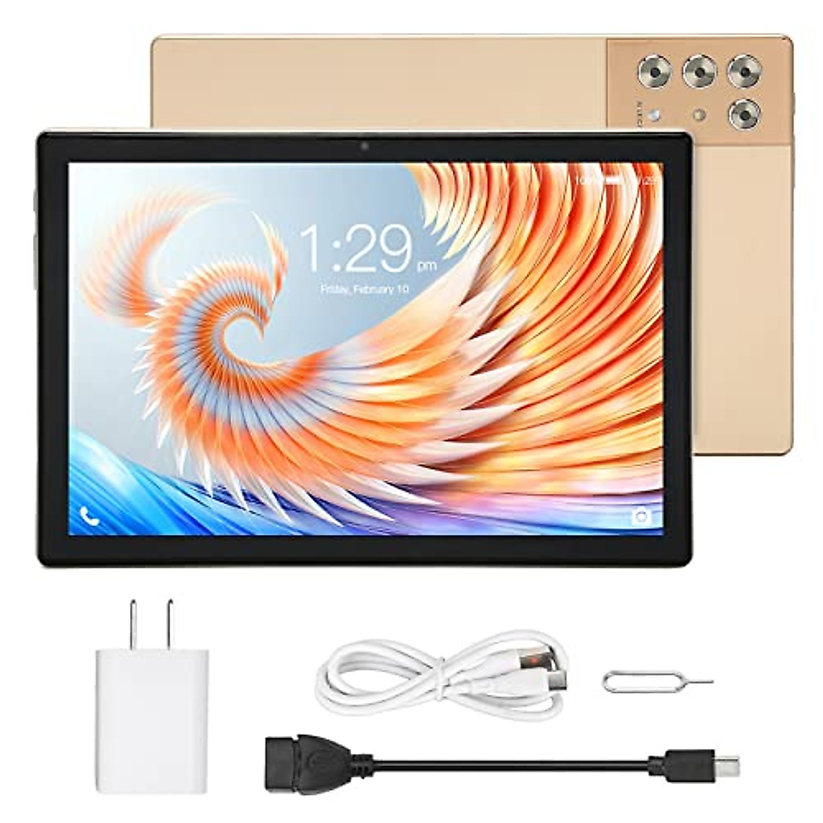 Tablet PC, 100-240V 8MP Front 16MP Rear 10.1 Inch Kids Tablet for Android 12 for Fun (US Plug)