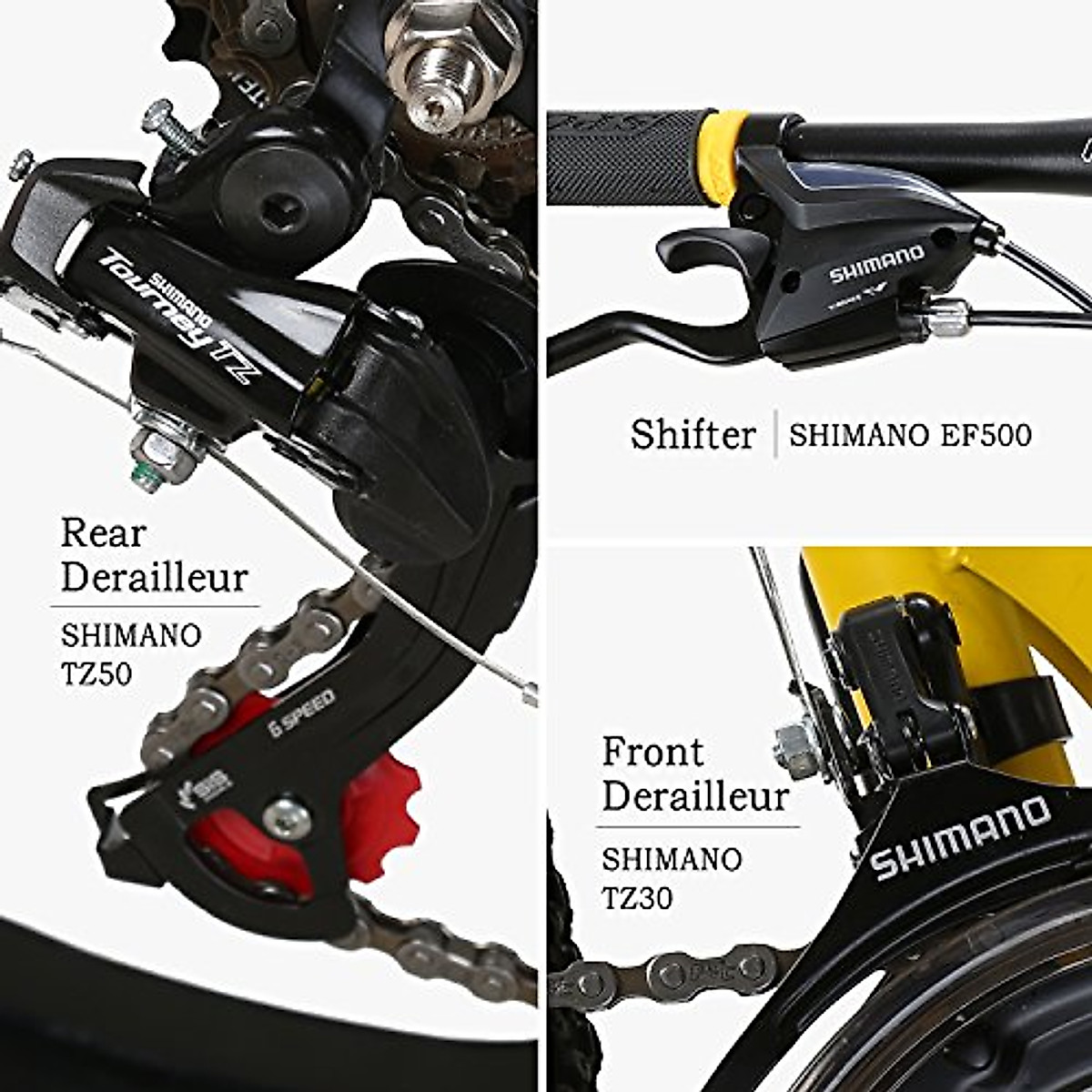 EUROBIKE Mountain Bike 27.5 for Men and Women X1 Frame Adult 3 Spoke Wheel (Yellow)