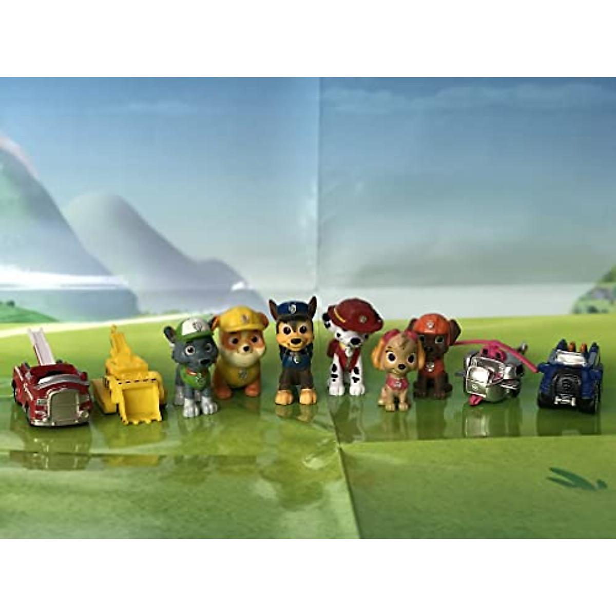 Paw Patrol My Busy Books - Storybook, 10 figurines, playmat