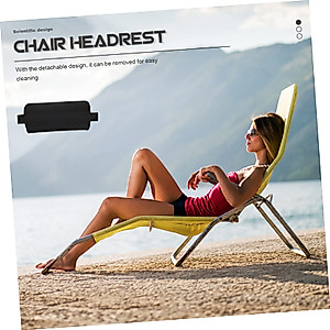 Happyyami 3pcs Beach Chair Sponge Pillow Chair Headrest Car Comfort Accessories Neck Pillow for Recliner Lounge Cushion Padded Pillow Outdoor Pouf Cloth Travel Rest Mat Office Chair