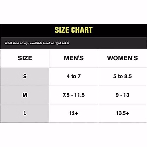 Aircast A60 Ankle Support Brace, Right Foot, Black, Medium (Shoe Size: Men's 7.5-11.5 / Women's 9-13)