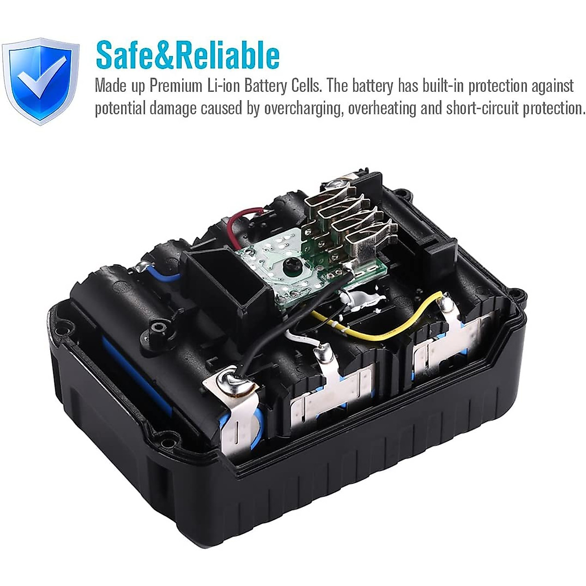 BTMKS 4.0Ah 20V MAX Lithium Battery Replacement for Porter Cable 20V Battery PCC682L PCC681L PCC680L PCC685LP PCC601 20 Volt MAX Cordless Drill Tools Battery