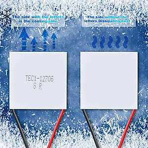 2 Packs TEC1-12706 semiconductor Refrigeration thermoelectric Generator Peltier Cooler Module Kit 40x40x3.7mm(with Thermal Paste>3.17M/K 5g)