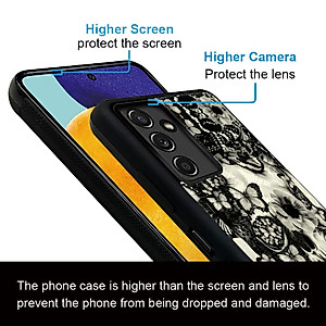 ZHEGAILIAN Compatible with Samsung Galaxy A14 5G Case,victorian gothic lace skull Back Pattern Design Samsung Galaxy A14 5G Soft Silicone TPU Anti-Drop Anti-Slip Protective Case