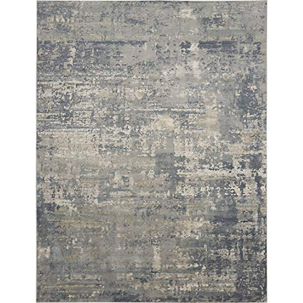 Nourison Concerto Abstract Grey/Beige 6'7" x 9'6" Area -Rug, Easy -Cleaning, Non Shedding, Bed Room, Living Room, Dining Room, Kitchen (6x9)