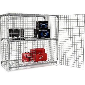 Global Industrial Wire Mesh Security Cage, 72 x 24 x 72