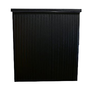 Black Frisco Textured Vinyl Vertical Blinds with 3-1/2" Embossed Vanes 68" Wide x 72" Long Cordless