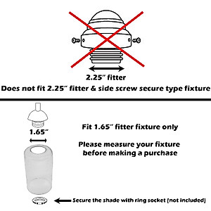 Bubble glass lamp Shade, 3 Packs seeded glass shade replacement Frosted white cylinder for pendant light fixture table lamps chandelier 1" 5/8 fitter