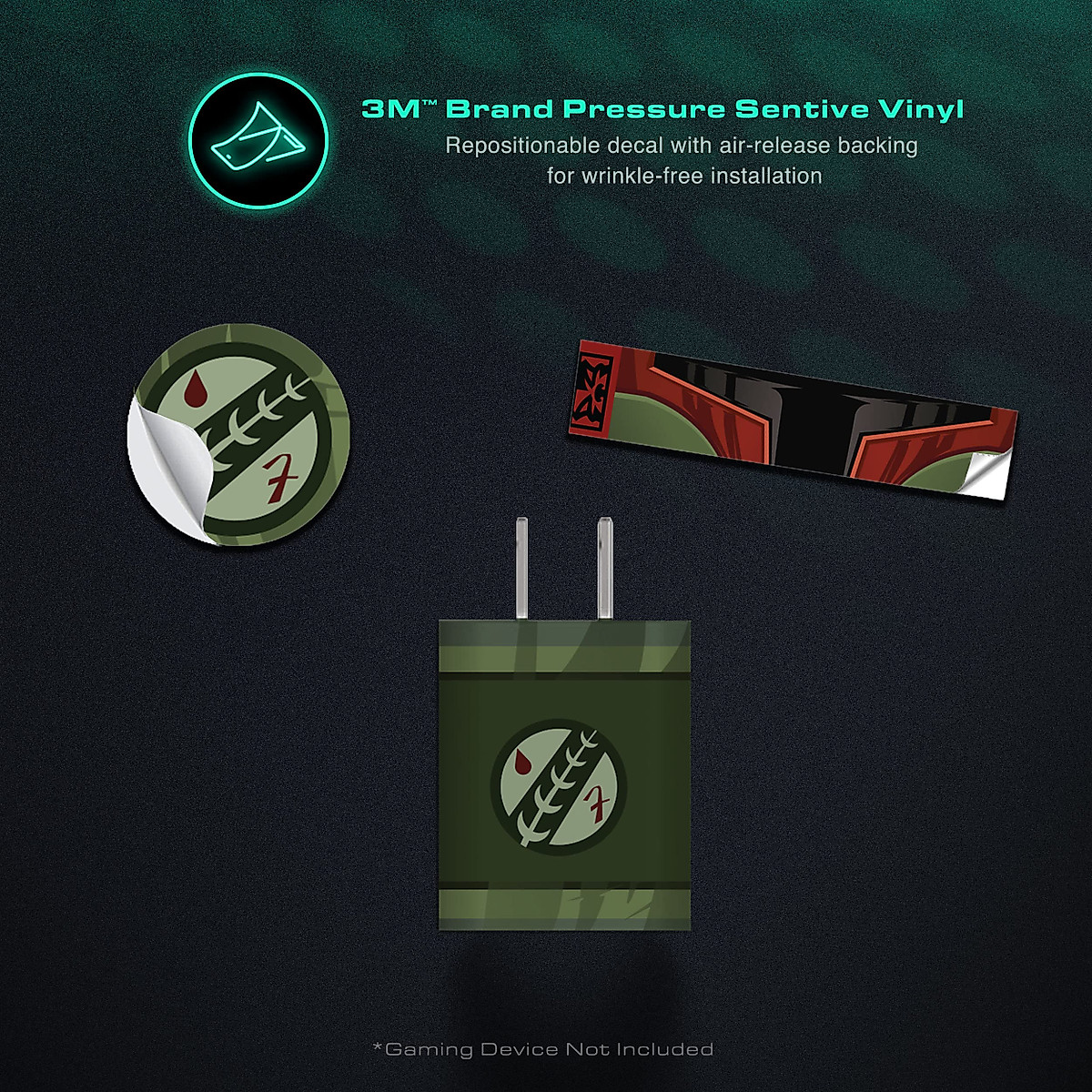 Arlon Graphics Bounty Hunter Skin Wrap Decal for Oculus Quest 2 - Includes Decals for The Front, top, Bottom, Two Controllers, Charging Plug and 2 Extra Stickers - Video Instructions, Green