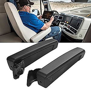 Car for Seat Armrest Pair Car Adjustable for Seat Armrest Shock Resistant PU Sponge Black Flexible Auto Parts Universal for Automobiles Trucks