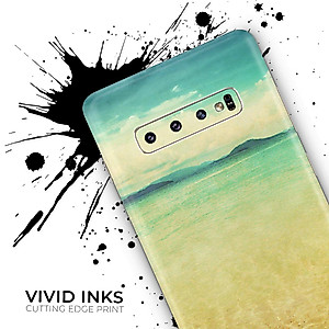 DesignSkinz Vintage Vibrant Beach Scene Protective Vinyl Decal Wrap Skin Cover Compatible with The Samsung Galaxy S20 (Screen Trim & Back Glass Skin)