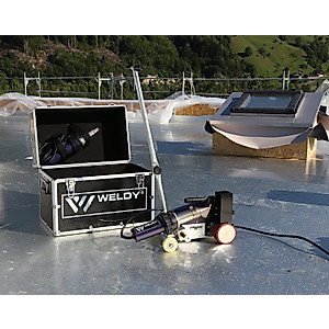 WELDY 230V RW3400 Plastic Roofing Hot Air Welder 40mm Width Nozzle for Roof Welding with Free Overlap Heat Gun Kit