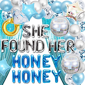 JeVenis She Found Her Honey Honey Sign Balloons Mamma Mia Bachelorette Party Decorations Last Disco Bachelorette Party Decorations Retro 70s Bridal Shower Decorations