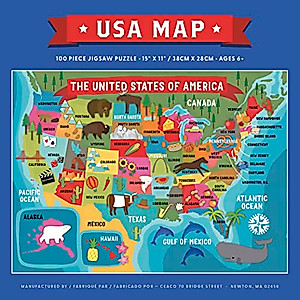 Ceaco - USA Map - 100 Piece Jigsaw Puzzle