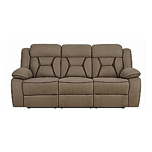 Houston Motion Sofa with Contrast Stitching Tan 602264