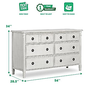 Evolur Julienne 6 Double Dresser, Antique Grey Mist , 54x20.30x33 Inch (Pack of 1)