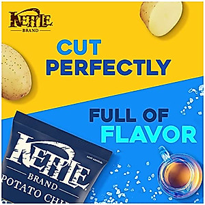 Kettle Brand Sea Salt and Vinegar Kettle Potato Chips, Gluten-Free, Non-GMO, 7.5 oz Bag