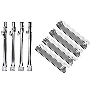 Sunshineey Gas Grill Replacement Parts Kit Stainless Steel Pipe Burner and Heat Plates for Home Depot Nexgrill 720-0830H, 720-0830D Model