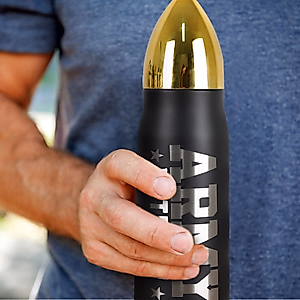 qchdln 17 OZ Veteran Bullet Tumbler with Lid - Ideal Gifts for Men Father's Day, Birthday, Veterans Day, Christmas - Perfect for Air Force, Navy, Army, Military & Veterans Cup