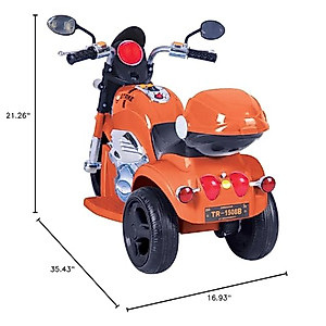 Kid Motorz 6V Motorcycle Ride On, Orange