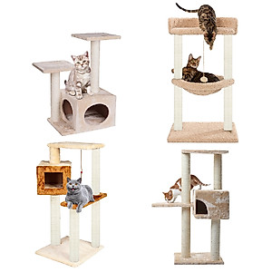 PETUOL 4 PCS M8 Cat Scratching Post Replacement, 15.7 x 3.1 Inch Sisal Pole Cat Tree Replacement Post with Screws, Refill Scratcher Posts for Indoor Kitten Tree Tower Spare Cat Furniture Protector