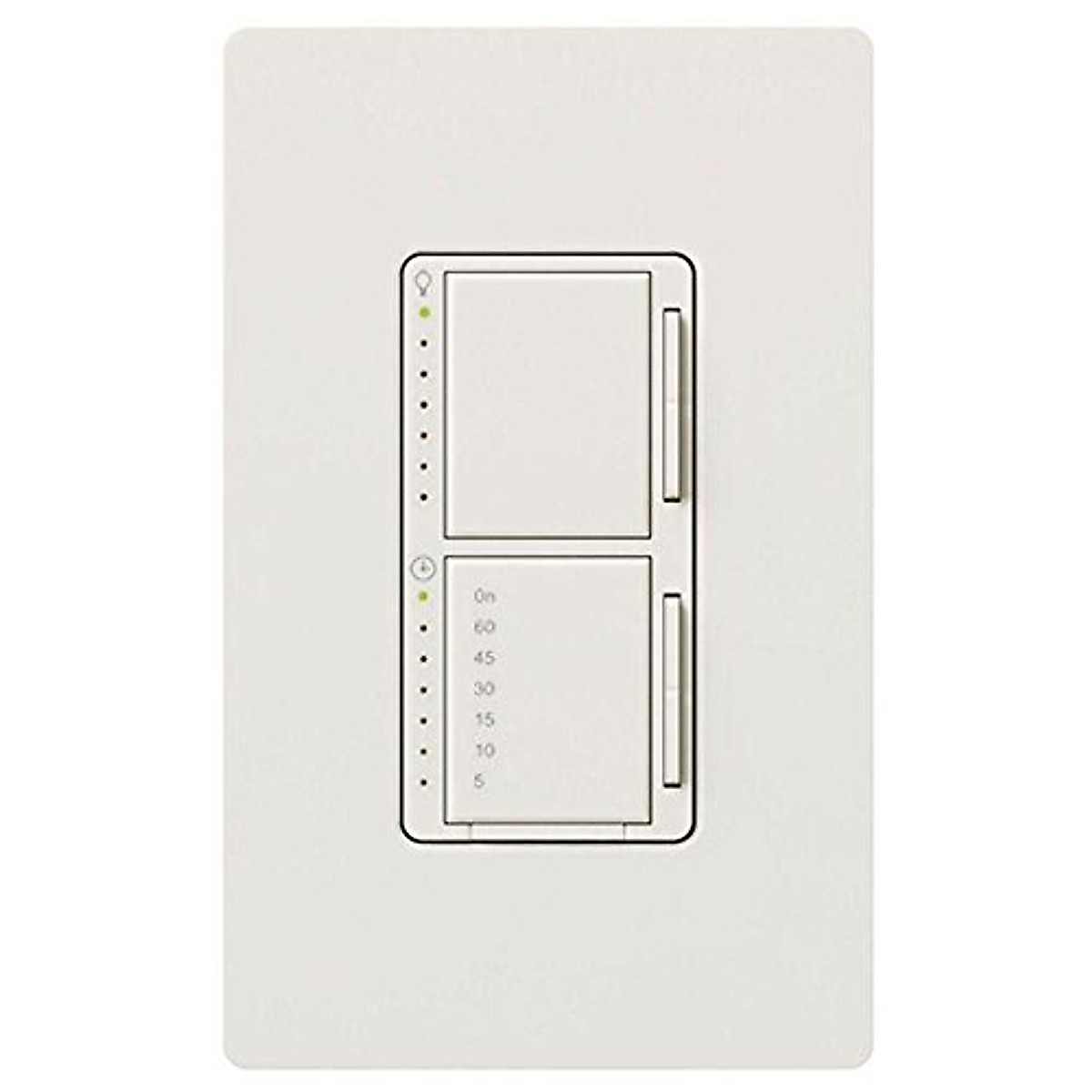 Lutron Maestro 300-Watt Single-Pole Digital Dimmer and Timer Switch, for Incandescent and Halogen Bulbs, MA-L3T251-WH, White