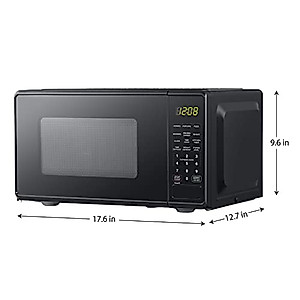 COOLHOME 0.7 cu. ft. Countertop Microwave Oven, 700 Watts Perfect for Apartments and Dorms - Easy Clean (black)