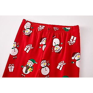 Akyzic Little Boys Girls Merry Christmas Pajamas Sets for Baby Boys Santa Claus Snowman Sleepwear Kids Toddler Boys Long Sleeve Winter PJS Clothes snowman1-6562-4T