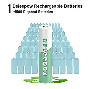 Deleepow AAA Rechargeable Batteries Ni-MH 8 Count, 1100mAh High Capacity 1.2V 1200 Cycles Rechargeable Triple A Battery for Household and Business Devices