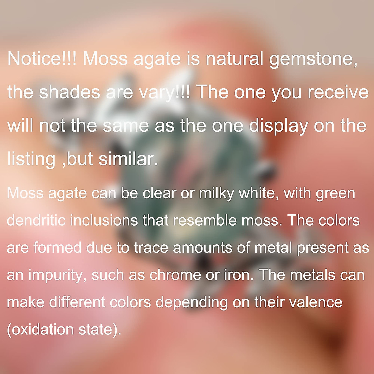 LUO Round Cut 1.25 Carat Natural Moss Agate Ring 925 Sterling Silver Engagement Wedding Ring 7 mm Green Agate Olive Leaf Promise Statement Ring for Women US Size 7