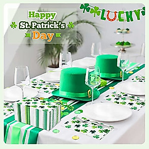 100 Pcs St. Patrick's Day Guest Napkins 3 Ply Disposable Paper Napkins Guest Hand Towels Cocktail Napkins Decorative Napkins for Home Dinner Kitchen Bathroom St Patricks Party Supplies