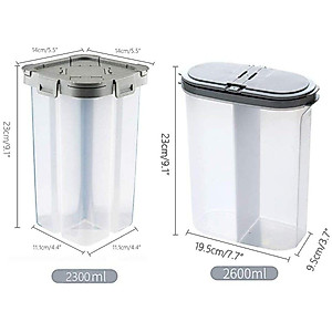 Airtight Food Storage Container, Cereal Storage Containers, Durable Plastic - BPA Free,C