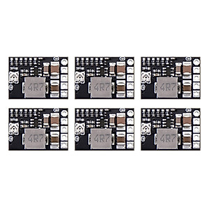 DROK DC Buck Converter, 6pcs Mini Voltage Regulator DC 4.5-20V 12V 9V Step Down to 5V Reducer Board 3A 10W Fixed Adjustable Volt Output Step-Down Transformer Power Supply Stabilizer Module