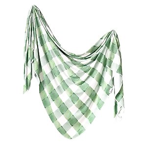 Large Premium Knit Baby Swaddle Receiving Blanket "Pine" by Copper Pearl