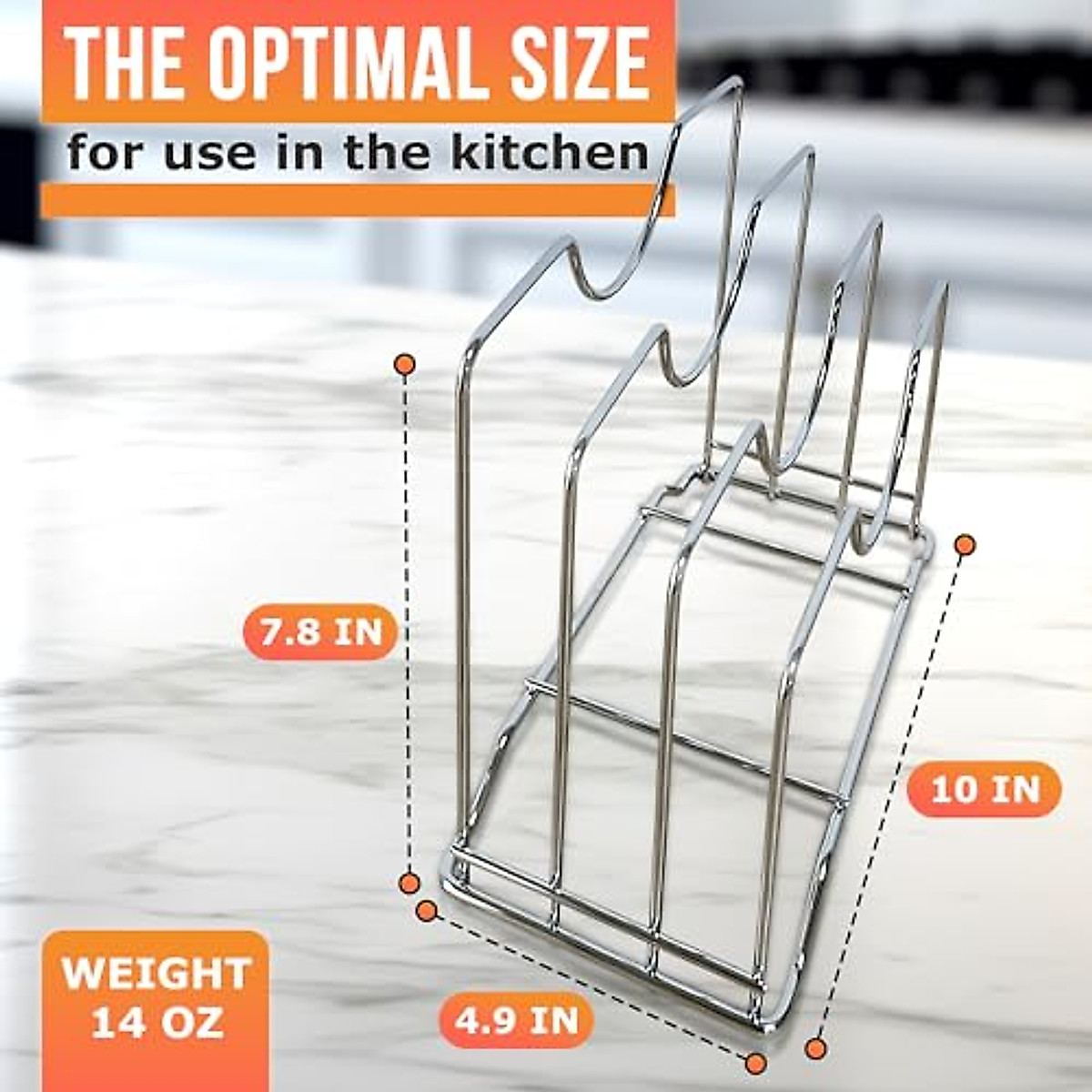 Stainless Steel Wire Chopping Board Holder Cutting Board Rack Kitchen Organizer