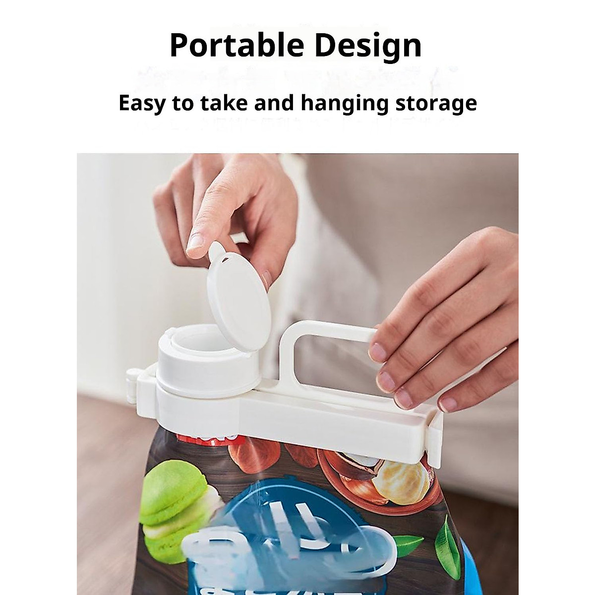 4Pcs Bag Clip with Pour spouts Food Clips to Seal Pour Food Storage Bag Clip with Spout for Cereal Snacks and More (4 in 1)