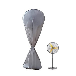 WINCOVER Fan Cover Fan Covers Outdoor Pedestal Fan Cover Waterproof House Fan Dust Cover Indoor Fan Cover Outdoor Standing Fan Covers Outdoor Pedestal Fan Covers (Gray)