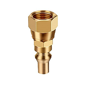 WADEO LP Quick Connect Fittings, 1/4'' RV Propane Quick Connect Fittings for Connecting Low Pressure Gas Appliance Such as Grill, Heater, Fire Pit and RV Quick Connect