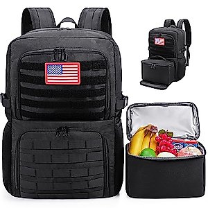 BERTASCHE Lunch Backpack, Laptop Backpack 15.6 inch Work Backpack w/Insulated Cooler Lunch Box for Men Women, Casual Daypack for Work Commuter Picnic College
