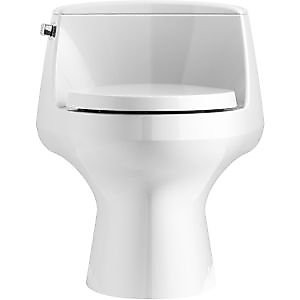 KOHLER 3722-0 San Raphael One-Piece Toilet, Elongated Bowl, 1.28 gpf with Quiet-Close, 24.00 x 20.50 x 29.00 inches, White