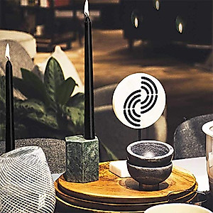 Tonsooze Black Taper Candles, 14 pcs Unscented Candles, 10 inch High, 3/4 inch Thick - 7.5 Hours Burning (Black)