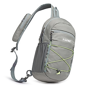 G4Free Sling Bag Backpack RFID Blocking Crossbody with Front Pocket Hiking Daypack Outdoor Chest Bag for Women Men Grey