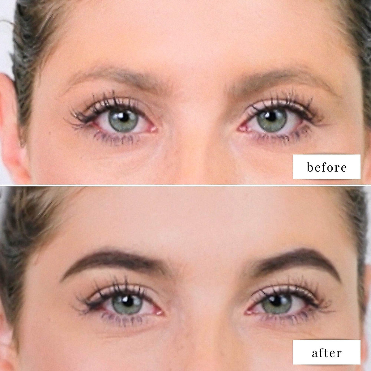 Elizabeth Mott Eyebrow Gel Makeup - Queen of the Fill Brow Tint and Filler - Brush to Fill in Eyebrows and Cover Gray Hairs, Water Resistant, Long Lasting - Cruelty Free, Dark Medium Brown, 4 g