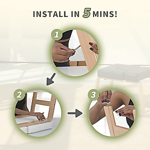 Restrial Life Yoga Headstand Bench- Stand Yoga Chair for Family, Gym - Wood and PU Pads - Relieve Fatigue and Build Up Body (Black), 24.50*15*15.40inch