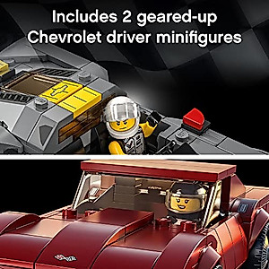 LEGO Speed Champions Chevrolet Corvette C8.R Race Car and 1969 Chevrolet Corvette 76903 Building Kit; New 2021 (512 Pieces)