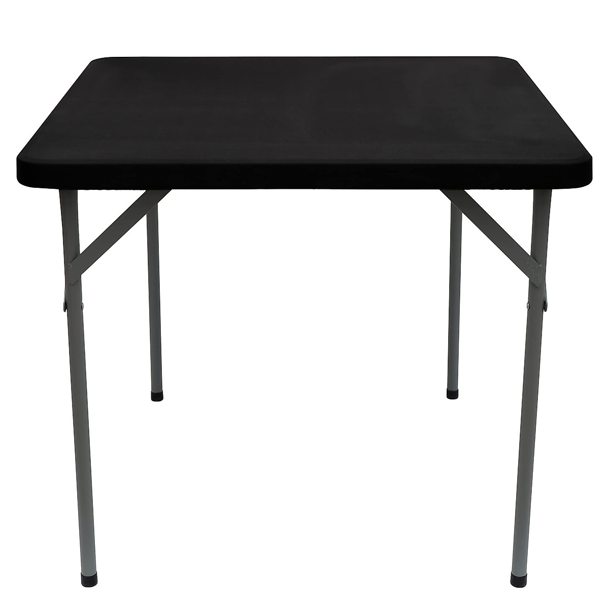 NEWISHER Square Fitted Table Cover Black Cocktail Topper Spandex Stretchable Table Top Tablecloth 36 x 36 Inch