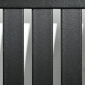 Outsunny All-Weather Patio Chair, HDPE Patio Dining Chair, Heavy Duty Wood-Like Outdoor Furniture for Garden, Backyard, Deck, Porch, Lawn, Black